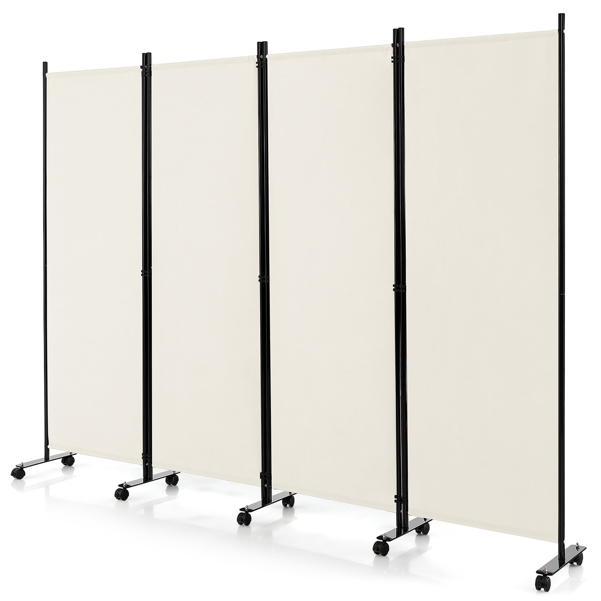 Click here for Costway 4-Panel Folding Room Divider 6ft Rolling P... prices