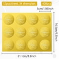 34 Sheets Self Adhesive Gold Foil Embossed Stickers Round Dot Medal ...