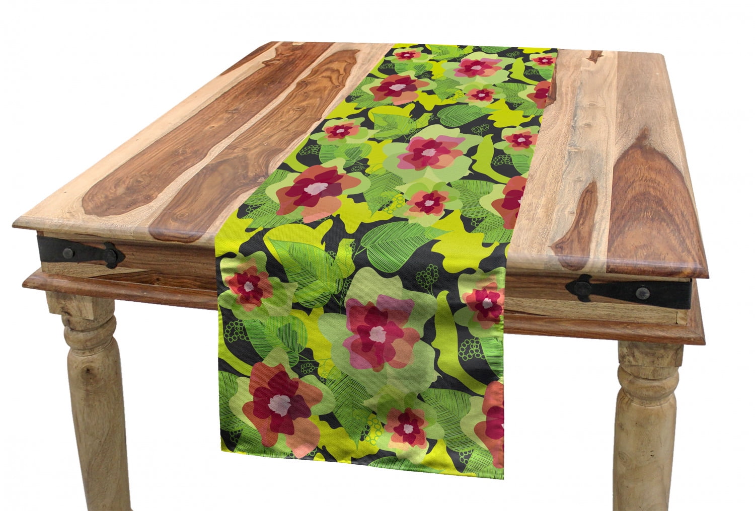 Floral Table Runner, Illustration of Intertwined Colorful Spring ...