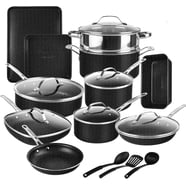 Granite Stone Hammered Titanium Non-Stick Diamond Infused 10 Piece ...