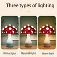 HI-REEKE Mushroom Table Lamp Night Light for Home Decor White - Walmart.com