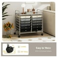 12-Drawer Rolling Storage Cart, Mobile Utility Cart on Wheels ...