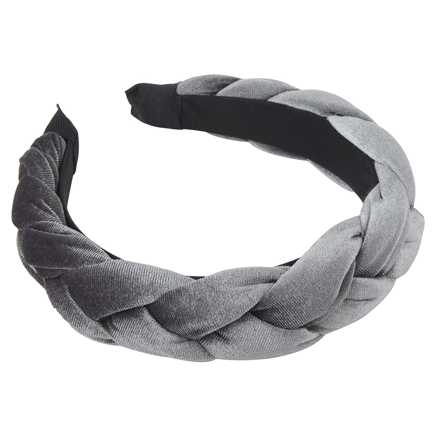Headbands for Women Fashion Criss Cross Hairband Velvet Braided Hair Accessories, Gray - Walmart.com