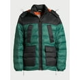 Free Assembly Men's Hooded Puffer Mountain Jacket, Sizes XS-3XL ...