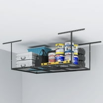 FLEXIMOUNTS Heavy Duty Adjustable Overhead Garage Storage Ceiling Rack ...