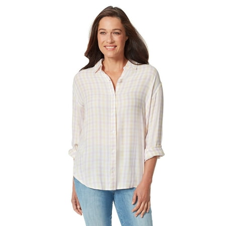 Gloria Vanderbilt Women's Amanda Monogram Button Down Shirt, Woodland ...