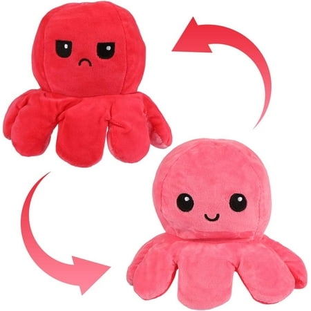 Plush Toys, Reversible Octopus Plush Reversible Double Sided Flip ...