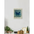 Blue Butterfly On Print Wrapped Canvas -Elena Ray Designs, - Walmart.com