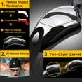 Black Swim Goggles with Nose Clip, Earplugs, Cap and Case for Men and ...