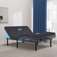 Split King Adjustable Bed Frame with Mattress | 14-Inch Grey Gel Memory ...