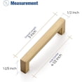 Champagne Bronze Cabinet Handles Stainless Steel Kitchen Square Cabinet ...