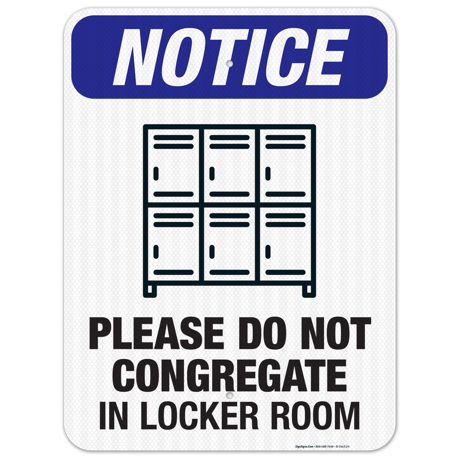 Social Distancing Sign, Please Do Not Congregate In Locker Room, 18x24 ...