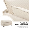 RIAFUN 2-Seat Cloud Loveseat, 78" Oversized Corduroy Modular Sofa ...
