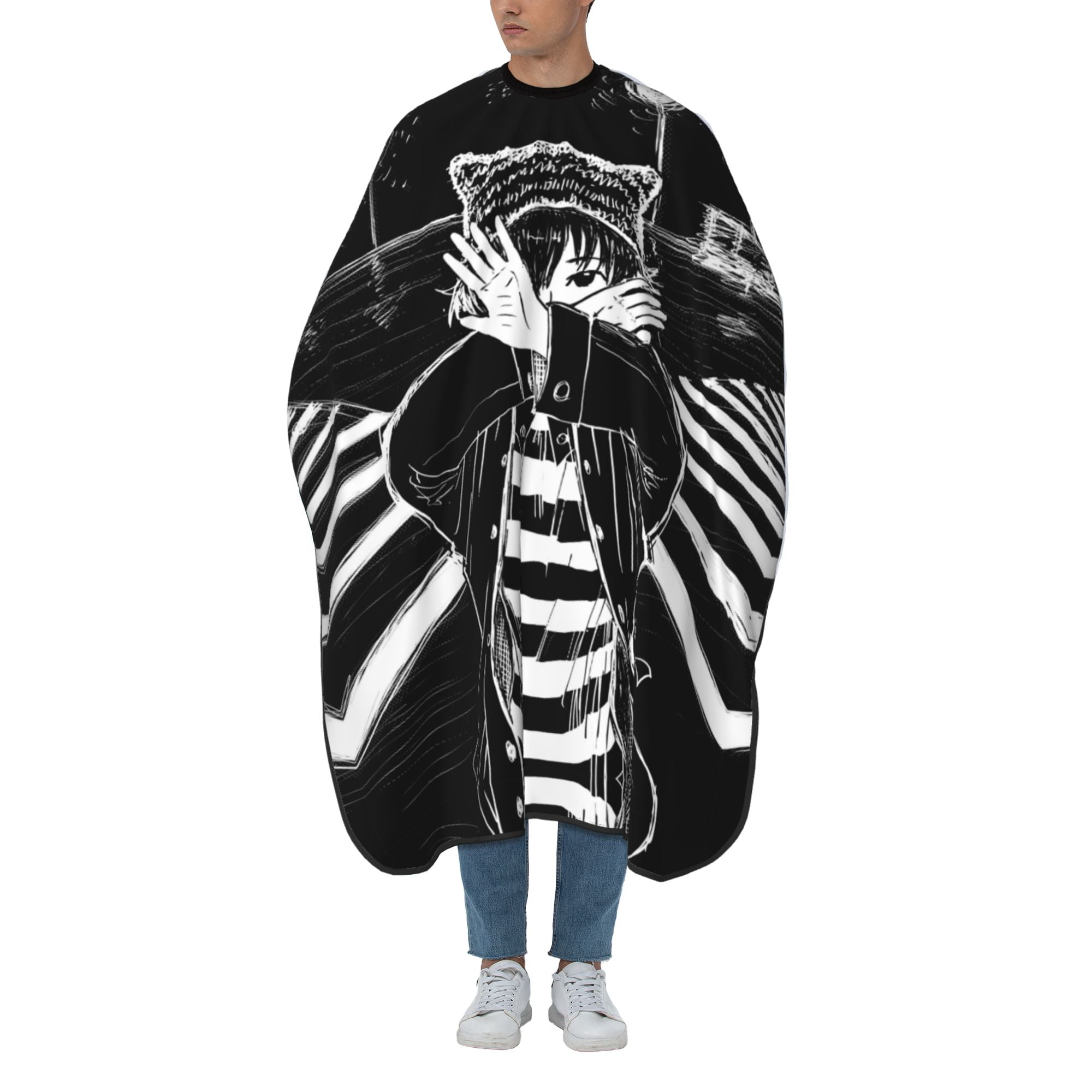 ZICANCN Hair Cutting Cape for Adults-Caricature Painting Girl Cape ...