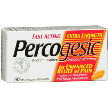 Percogesic Extra Strength Pain Reliever Coated Caplets - 40 Ea, 2 Pack ...