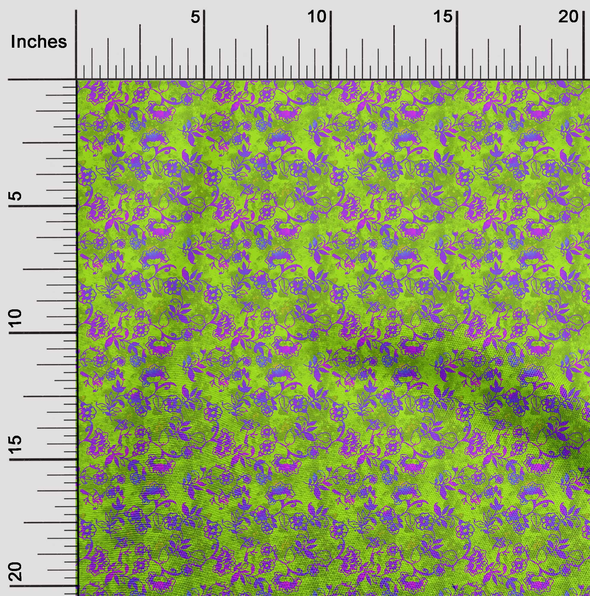 oneOone Cotton Flex Green Fabric Batik Craft Projects Decor Fabric ...