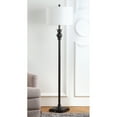 Safavieh Alphie 61 in. H Solid Floor Lamp, Ebony/Off-White Shade ...
