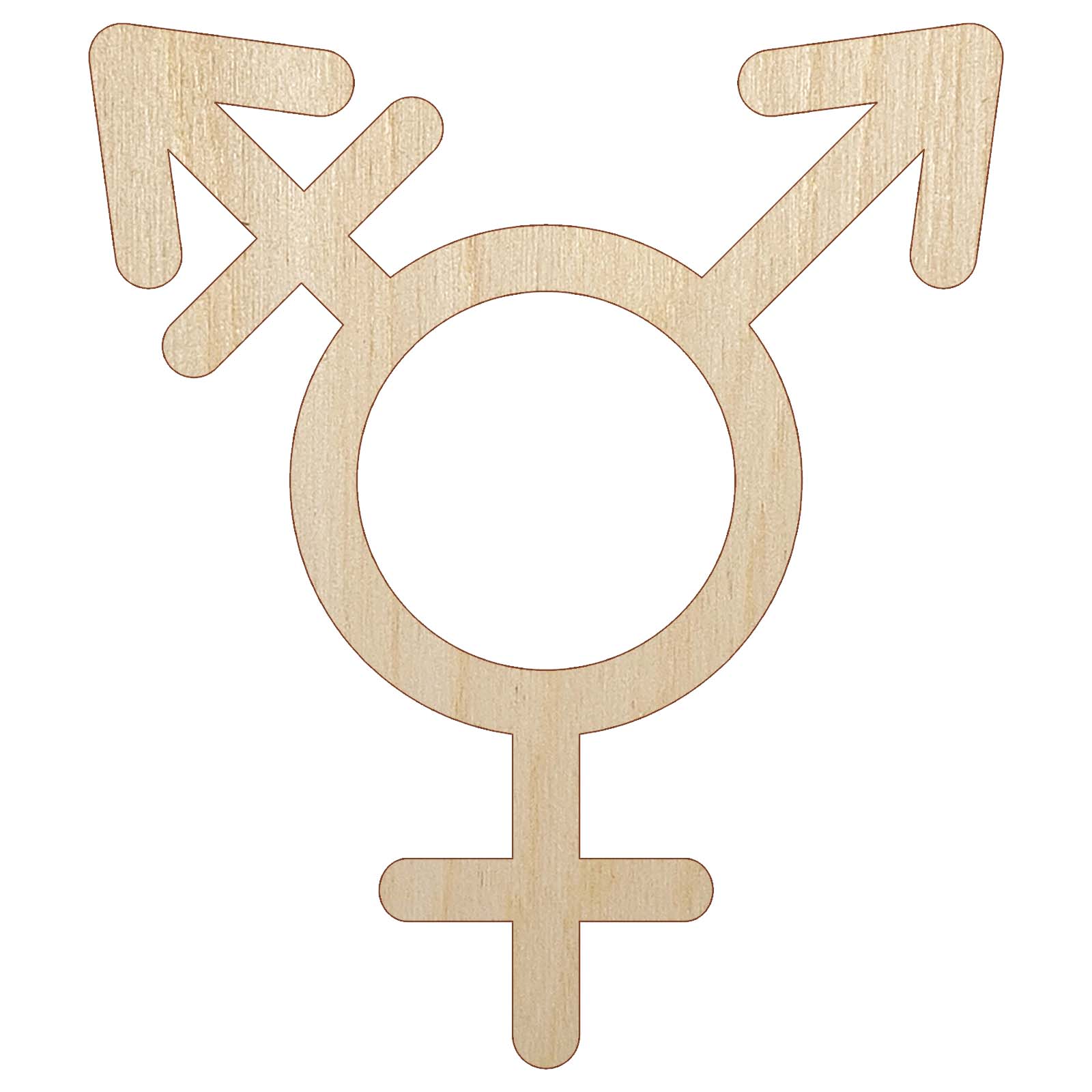 Male with Stroke and Female Sign Transgender Gender Symbol Wood Shape ...