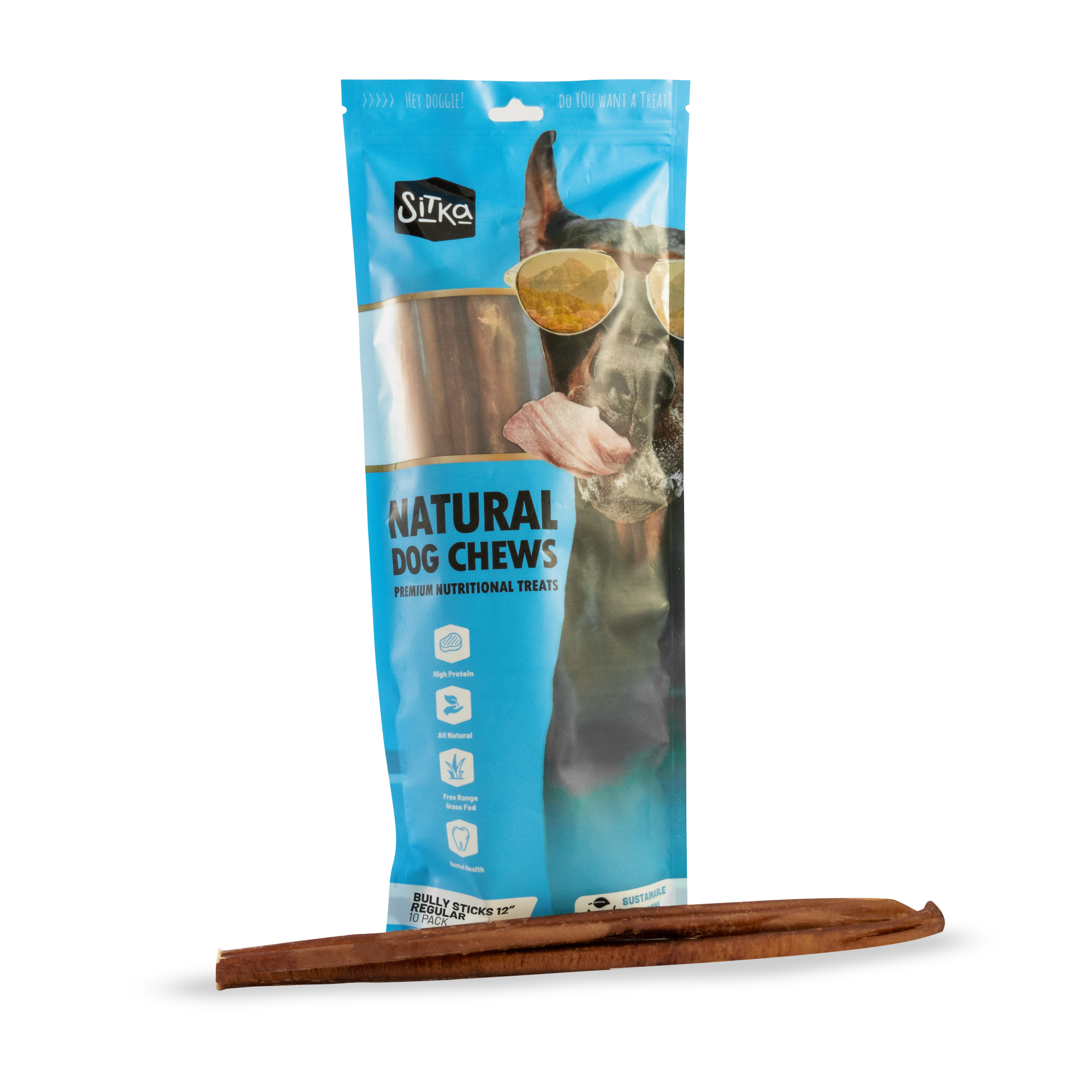 Sitka Farms Premium Bully Sticks 12 inch | Tasty Chews for Large Medium ...
