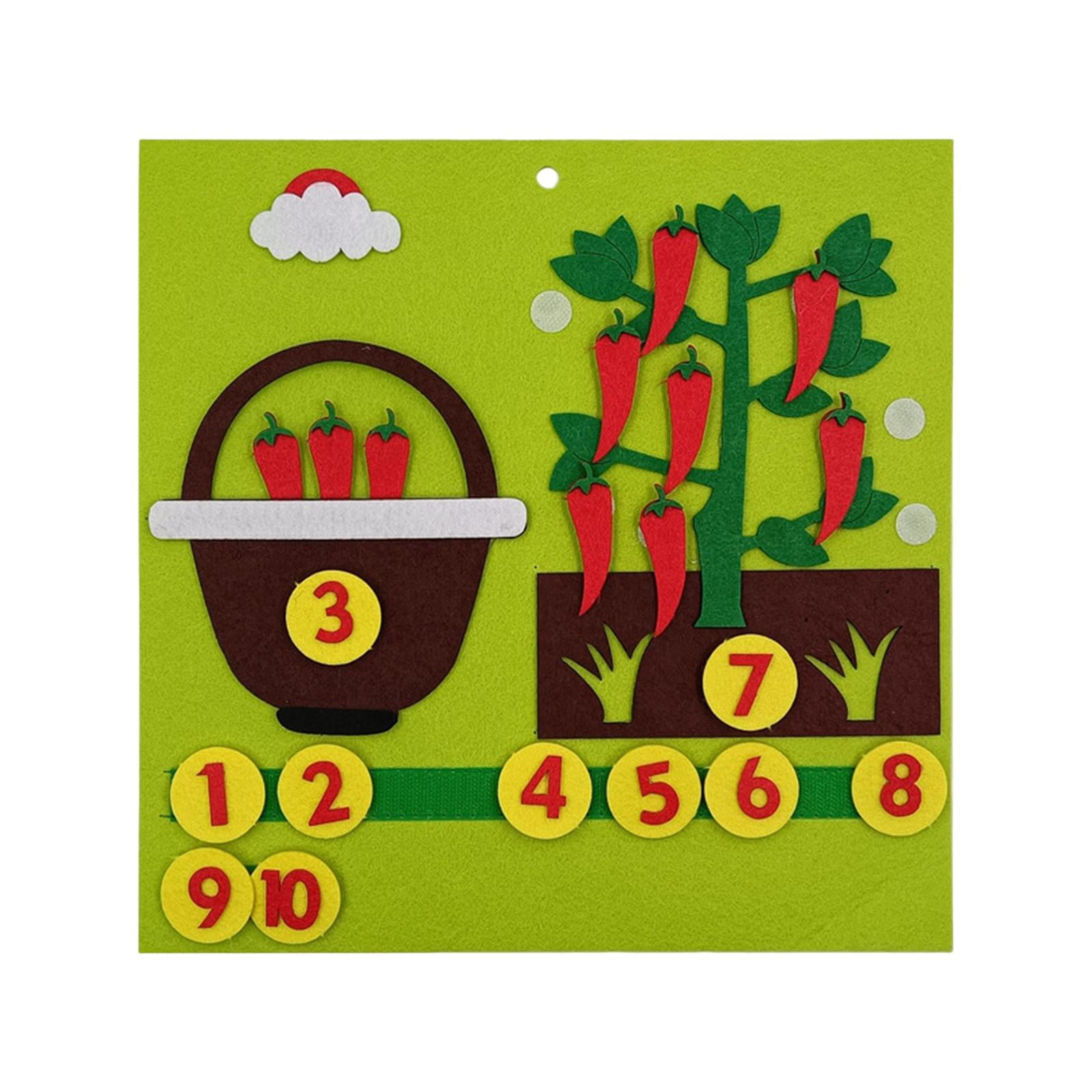 Tablero de fieltro Tomate Berenjena Maíz Chile Partido Enseñanza para ...