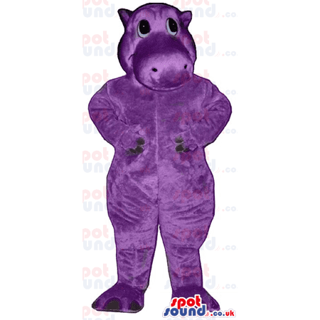 Purple Plain And Customizable Hippopotamus Animal SPOTSOUND Mascot ...