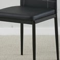 Modern Dining Room Chair Only Set of 4 Small Kitchen Chairs Black Faux ...