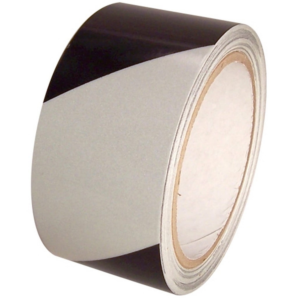White/Black Hazard Safety Reflective Tape 2" X 30 Ft Roll - Walmart.com