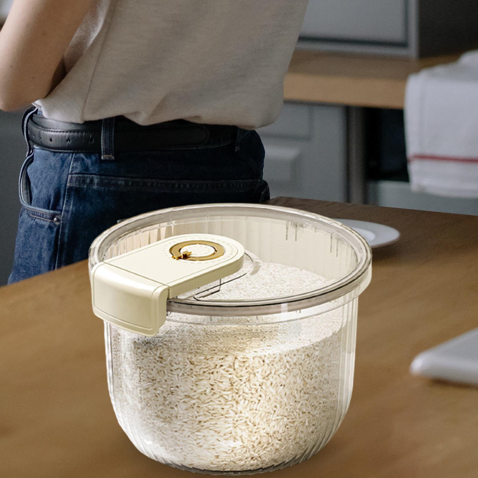Dry Food Container Rice Dispenser Rice Storage Bin for Cabinet Cupboard ...