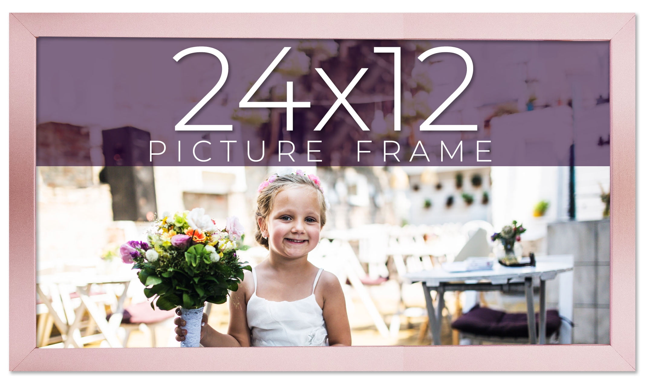 24x12 Frame Pink Real Wood Picture Frame Width 0.75 inches | Interior ...