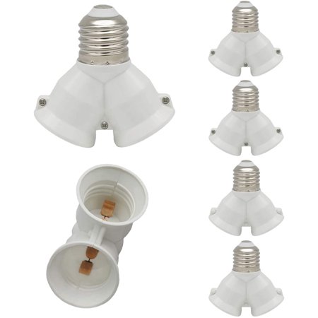 E26 2 in 1 Splitter Socket, E26/E27 2 Way Medium Screw Bases, Y Lamp ...