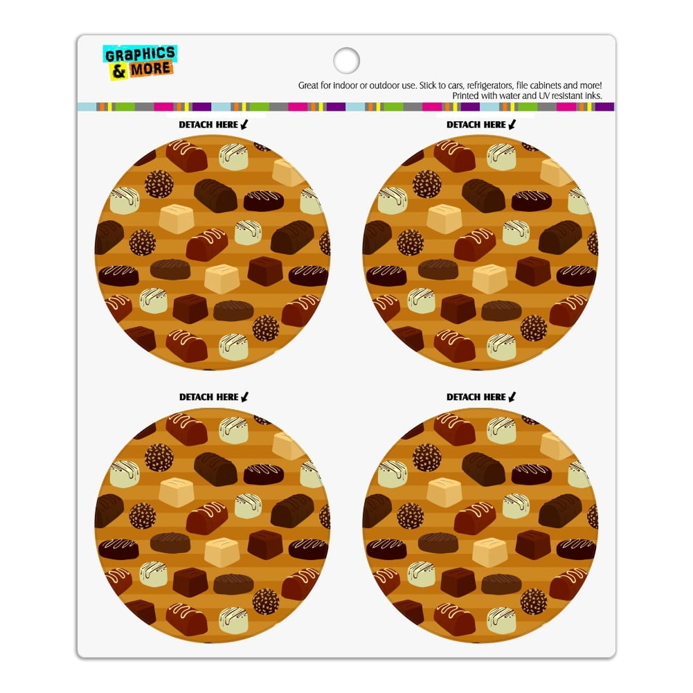 Gourmet Chocolate Candy Sweets Pattern Refrigerator Fridge Locker Vinyl ...