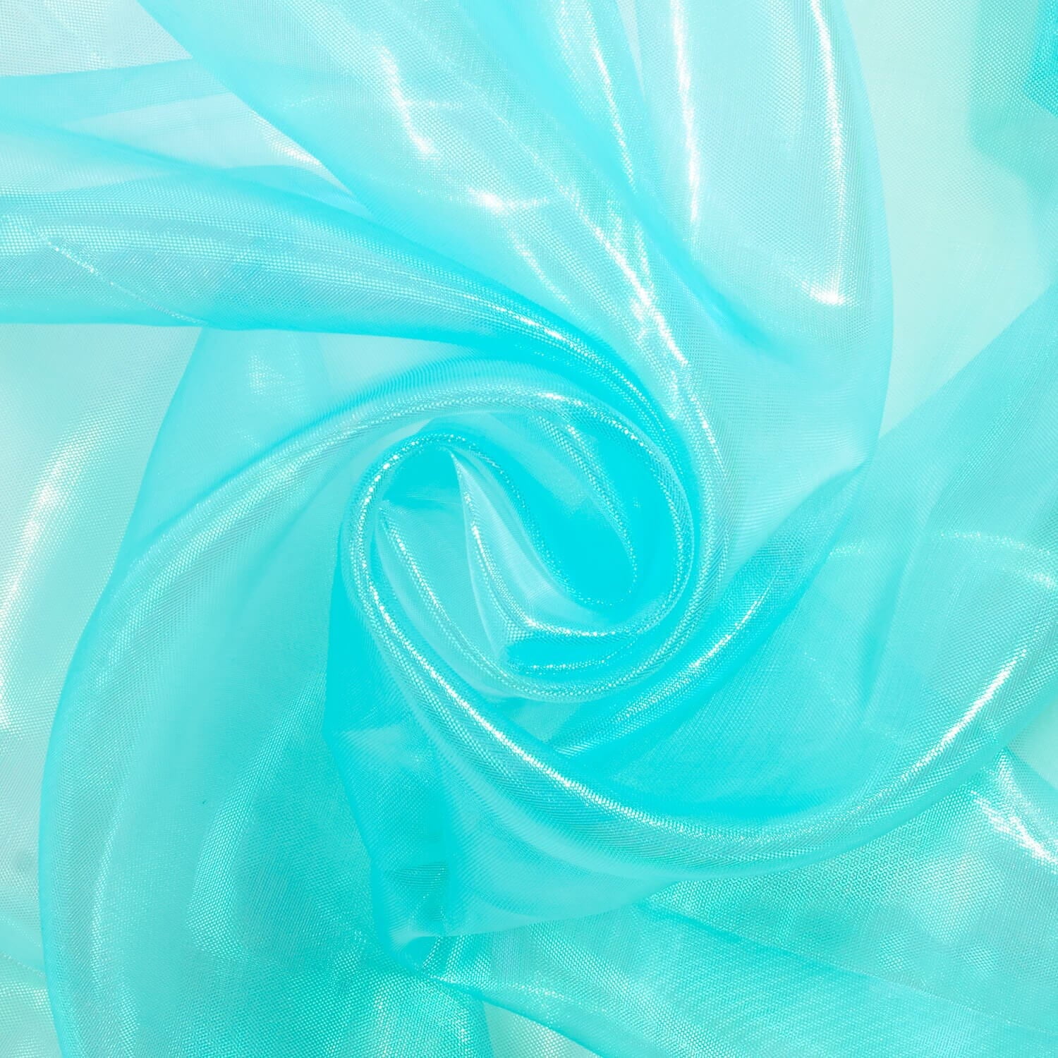 Iridescent Pearl Organza Fabric - Sheer Turquoise Nylon 59/60" By The ...