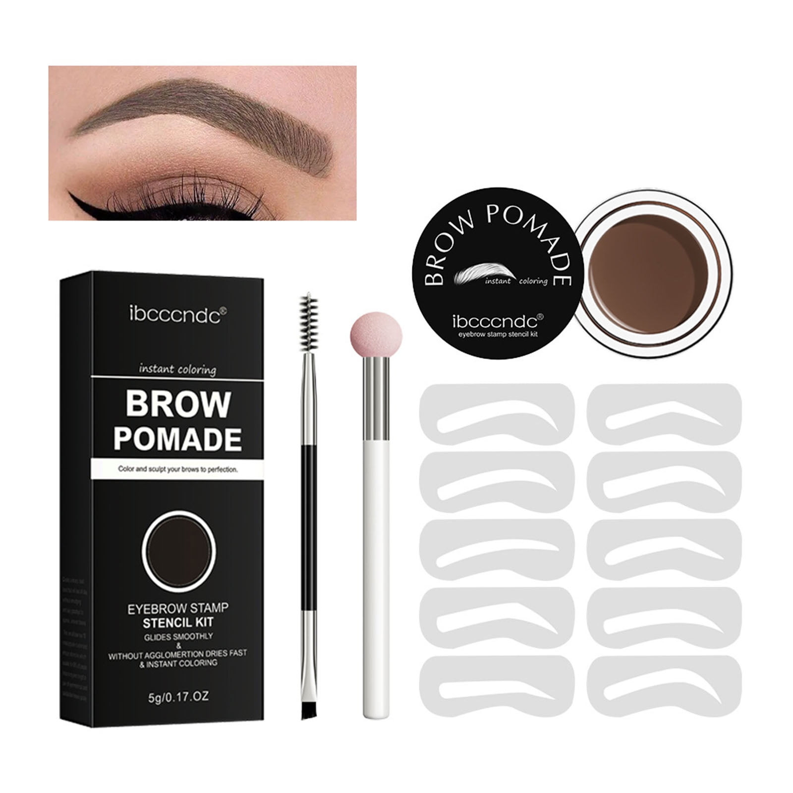 Sardfxul Eyebrow Stamp Stencil Kit 1 Step Brow Stamp Shaping Kit Long ...