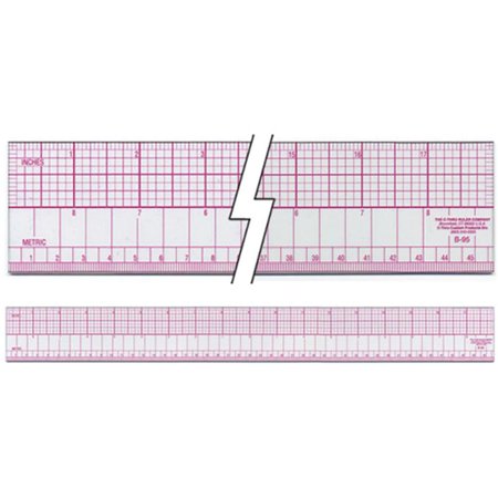 Inch & Metric Beveled Ruler 18"- - Walmart.com