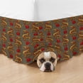 Chinese Dragon Bed Skirt Bed Skirts Queen Size 18 Inch Drop, Retro Red ...