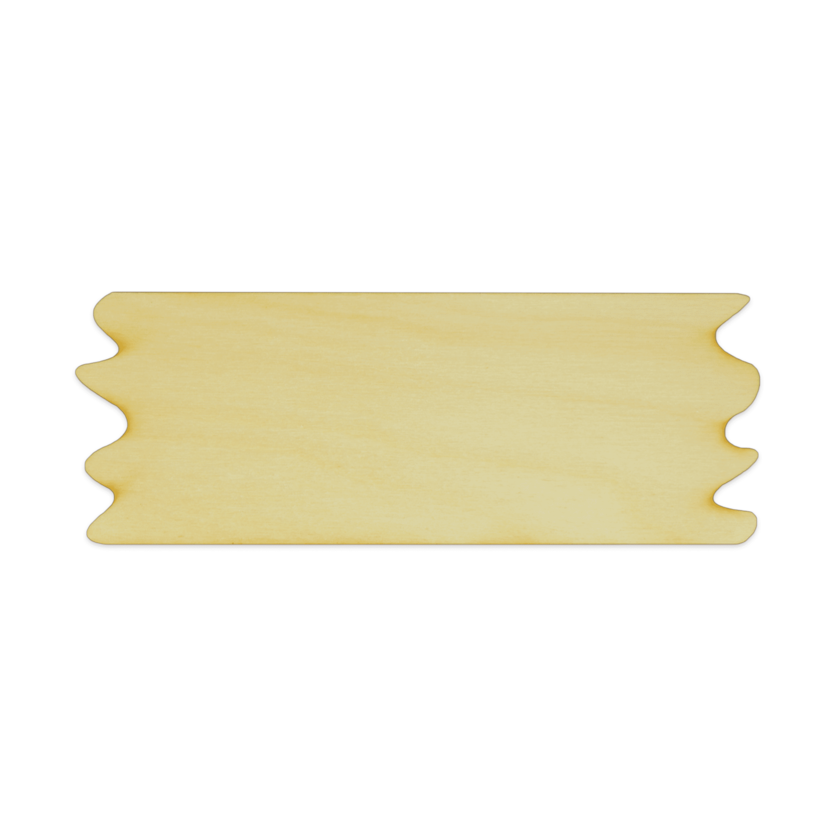 Unfinished Wood Sign, Wavy Edge, 8" Wide, 1/4" Thick with Square Edge ...