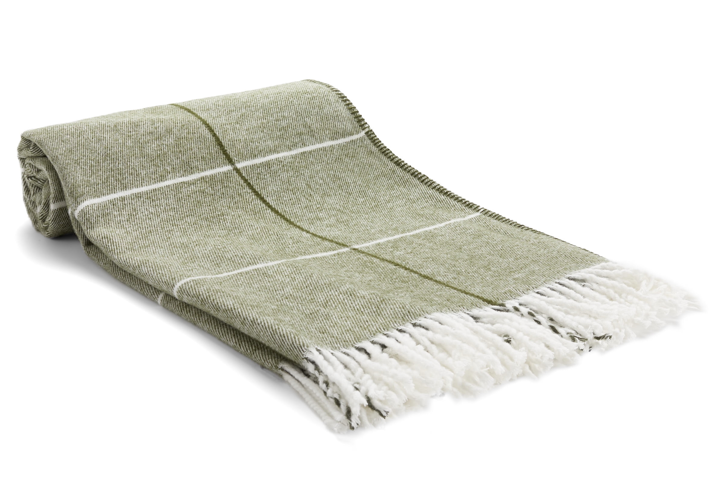 Sierra Collection Tartan Plaid Design Turkish Throw Blanket, Green ...