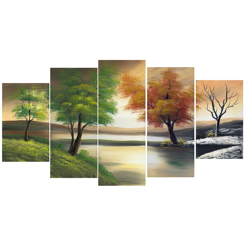 Click here for Designart Design Art Changing Seasons On The Lake... prices