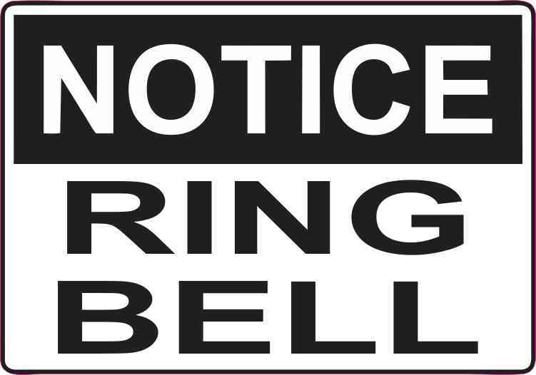 5in x 3.5in Ring Bell Magnet Vinyl Business Door Window Magnetic Sign ...