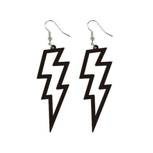 Multicolor 80s Neon Earrings,Lightning Flash Shape Earrings,Acrylic ...