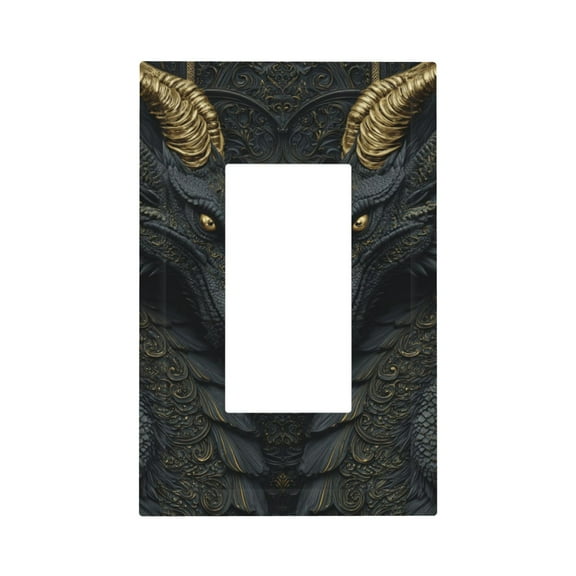 2-Gang Rocker Wall Plate for Bedroom Room Bathroom Decorative, Warm ...