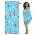 BZSMCE Soft Cartoon Shark Star Pattern For Beach Towel with Wind ...