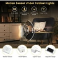 6 Pack White Under Cabinet Lights,Dimmable Motion Sensor Light,Sticky ...