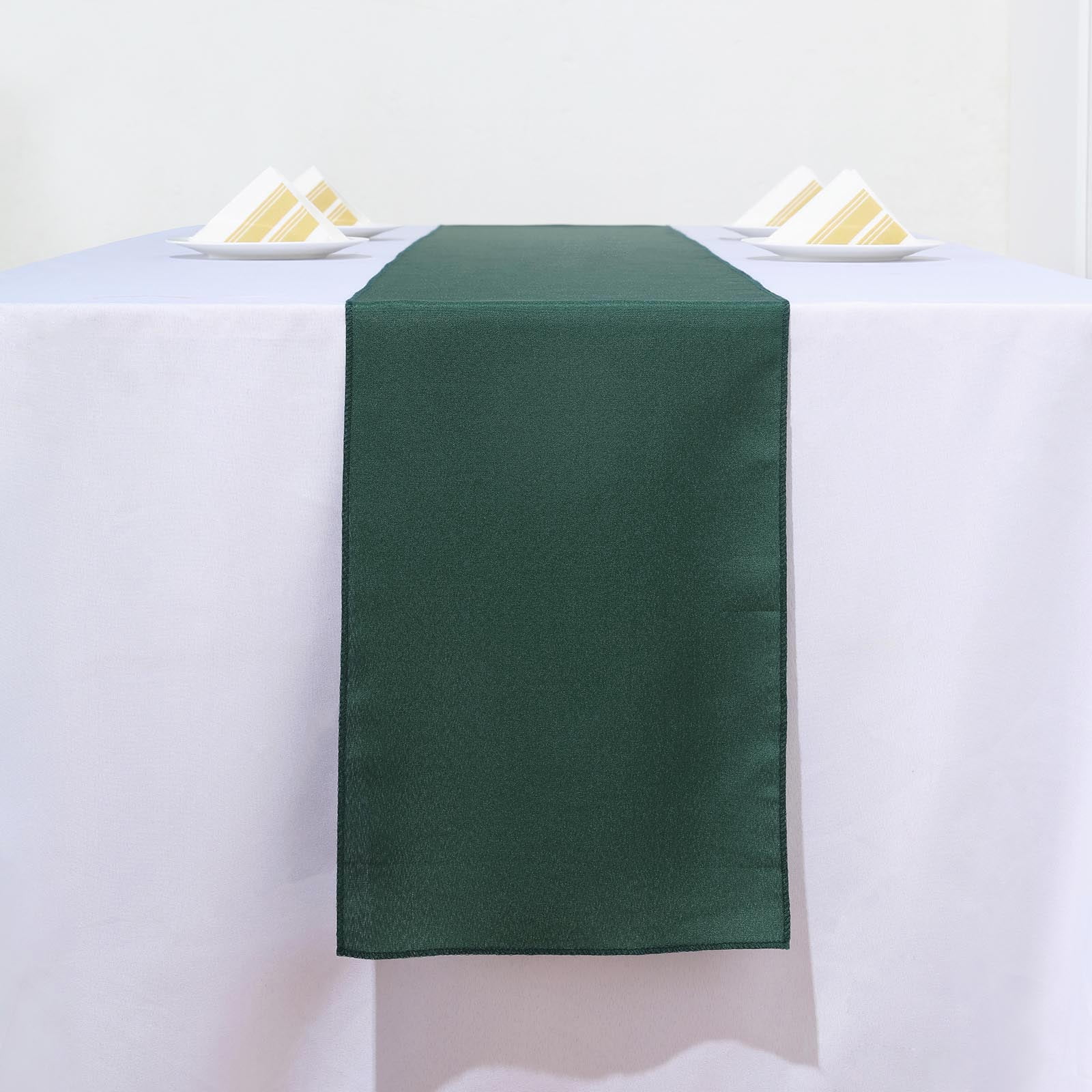 Efavormart HUNTER GREEN Premium Polyester Table Top Runner For Weddings ...