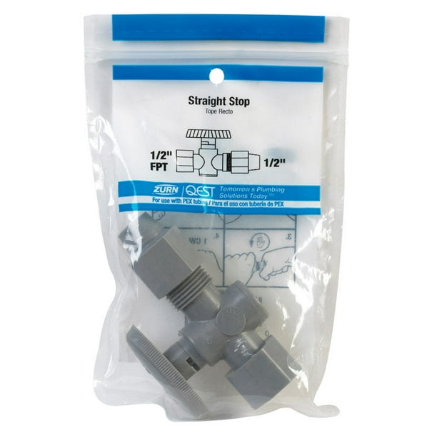 zurn Qest 1/2 in. FPT x 1/2 in. Plastic Stop Valve - Walmart.com