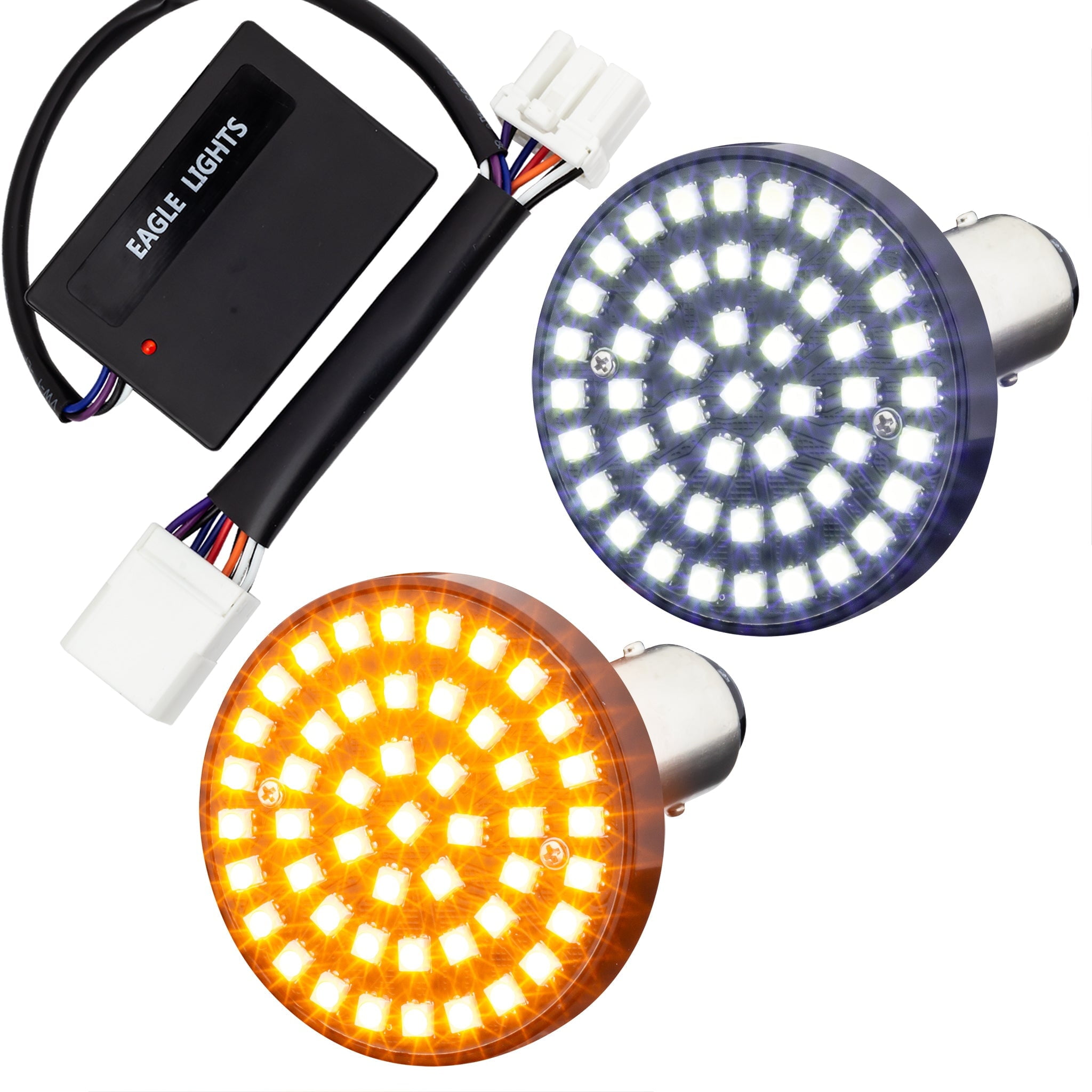 Eagle Lights SUNBURST 2" Front LED Turn Signals For Harley Davidson ...