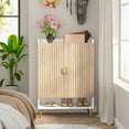 Shoe Cabinet with Doors, Entryway Shoe Storage Cabinet with Adjustable ...