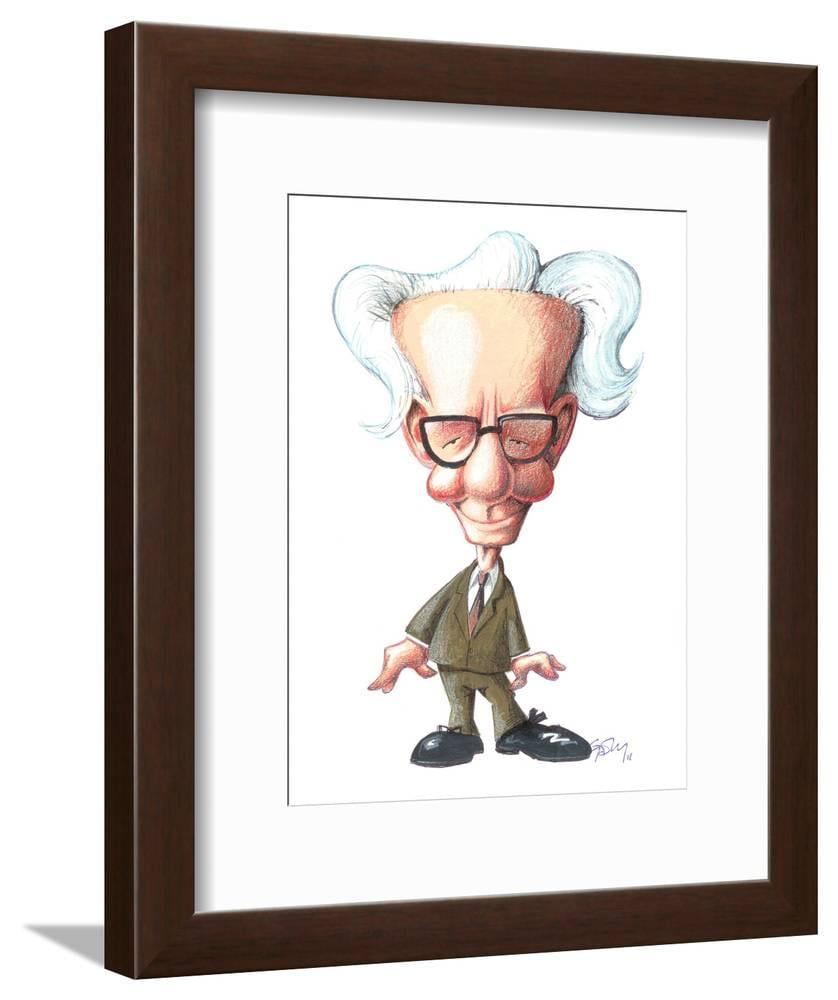 B. F. Skinner, Caricature, Figurative Framed Art Print Wall Art by Gary ...