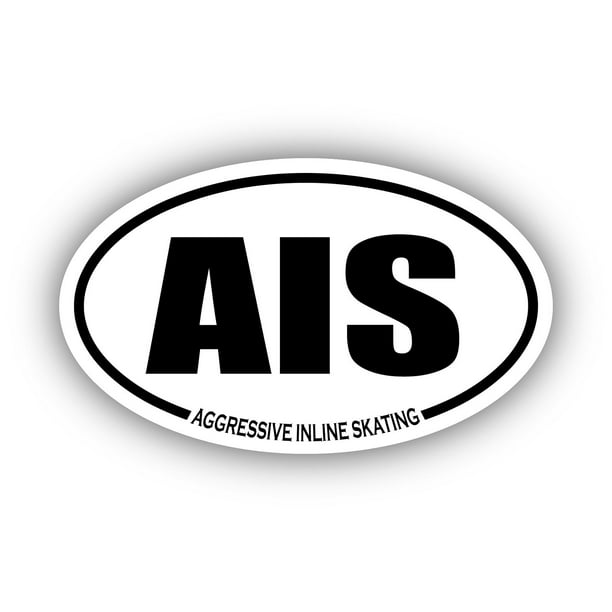 Aggressive Inline Skating AIS Oval Bumper Sticker 3M Vinyl Decal 3 in x ...