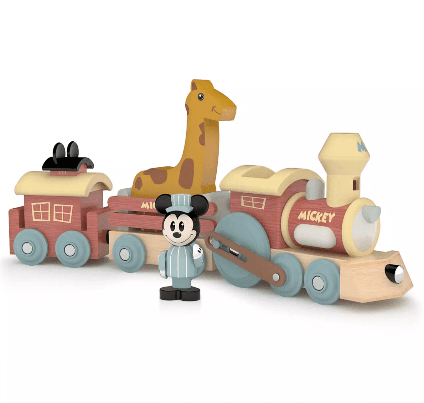 Disney Mickey Conductor Wooden Train Set New with Box - Walmart.com
